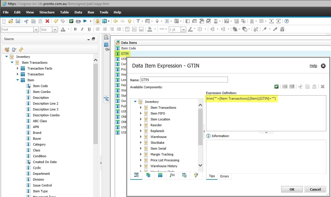 Enable GTIN/APN bar code fonts for reports